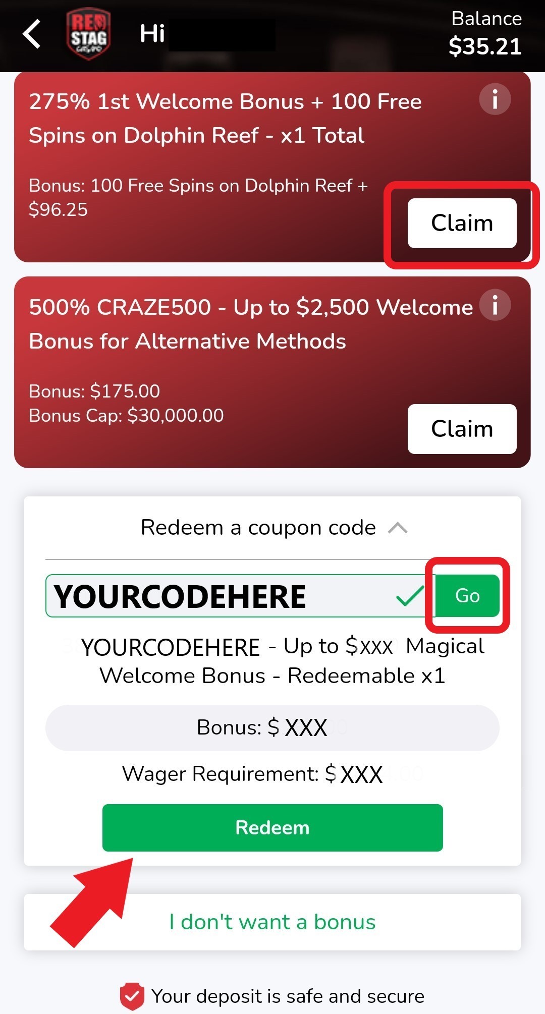 Coupons & Bonus Offers
